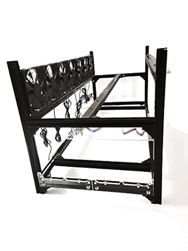 Mining Rig Frame,8 GPU Stackable Preassemble Rig Aluminum Open Air Case ...