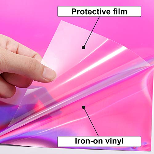 Holographic Heat Transfer Vinyl, HIRALIY 15 Sheets 12" x 10" Sparkly ...