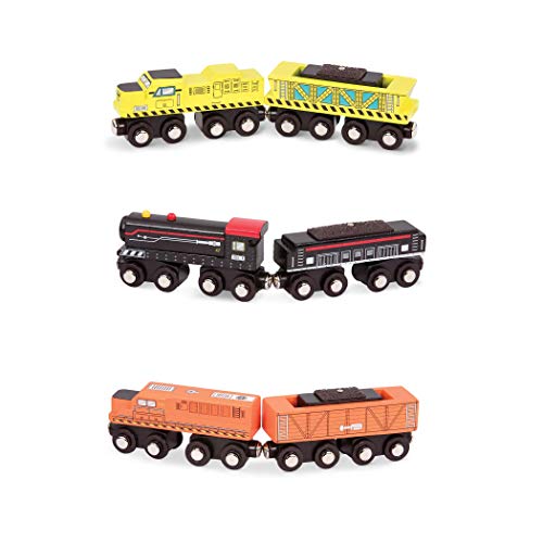 Battat – Wooden Locomotive & Freight Cars – Classic Wooden Toy Train ...