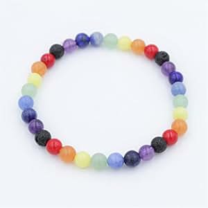 Amazon.com: Storm Rainbow Gemstone bracelet for adults, natural ...