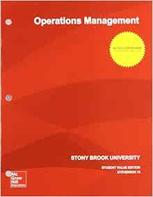 Operations Management, 13th Edition: Stevenson, William J: 9781308340159: Amazon.com: Books