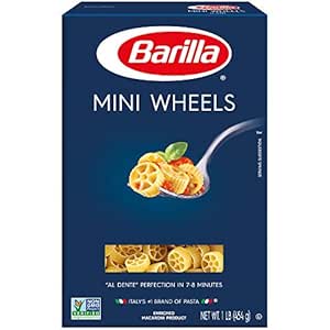 Amazon.com: Barilla Pasta, Mini Wheels Pasta, Rotelle, One 16 Ounce Box ...