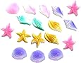 12pk Pastel Sea Creatures Sea Shells Star Fish Ready To Use Hand ...