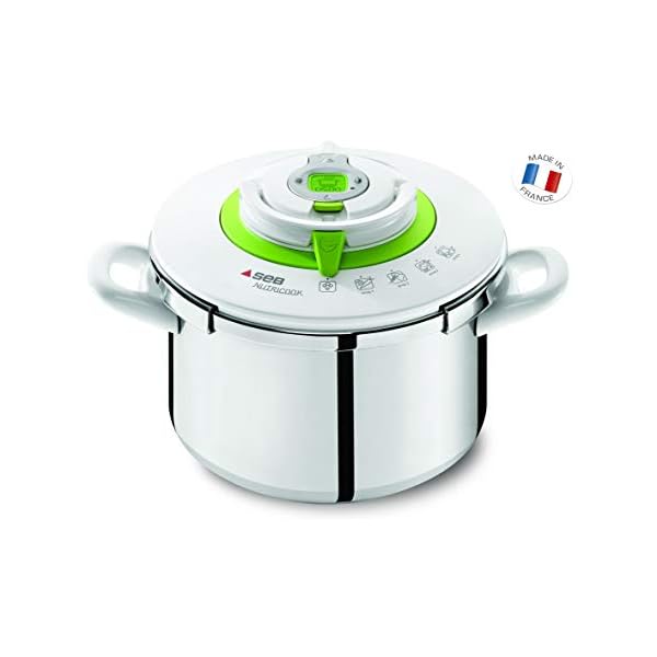 Seb Nutricook Cocotte Minute 8 L verte + Livre de recettes, Autocuiseur ...