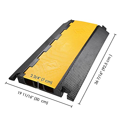Yescom 3 Channel Cable Ramp Speed Bump Hump Rubber Protective Wire Cord ...