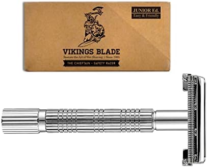 Double Edge Safety Razor for Beginners, The Chieftain JR by VIKINGS ...