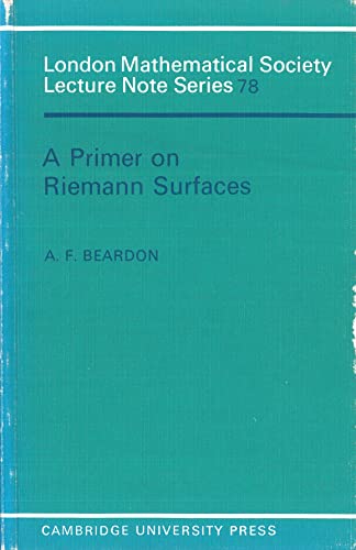 A Primer on Riemann Surfaces by A. F. Beardon (PDF) | sci-books.com