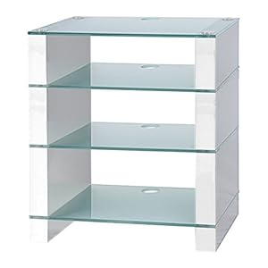 Hifi Stand, Hi-Fi Rack, AV Audio Stand. White Gloss: Amazon.co.uk ...