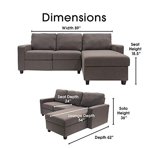 Serta Palisades Reclining Sectional Sofa With Right Storage Chaise ...