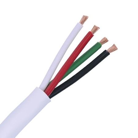 Amazon.com: 16 AWG 4-Wire Speaker Cable Stranded Bare Copper 100' FT ...