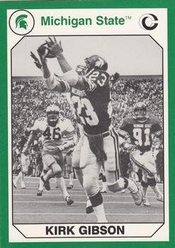 Amazon.com: Kirk Gibson football card (Michigan State) 1990 Collegiate ...