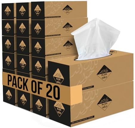 Nice Touch Facial Tissue Boxes, 2 Ply x 20 Pack of 200 Sheets each, Total 2000 Sheets Soft Feel ...