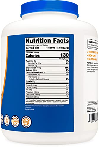 Nutricost Whey Protein Powder, Unflavored, 5 pounds - from Whey Protein Concentrate | Pricepulse
