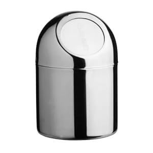 Stainless Steel Mini Desktop Table Top Waste Rubbish Bin Trash Can With ...