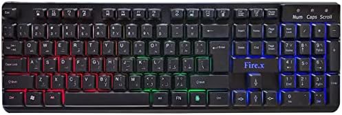 Fire.X FX-230 Keyboard Gaming 7 Color Mixing light effect RGB 104 Keys ...