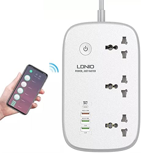 سعر LDNIO Smart Wifi Power Extension Cord With 3 Sockets, USB-C PD ...