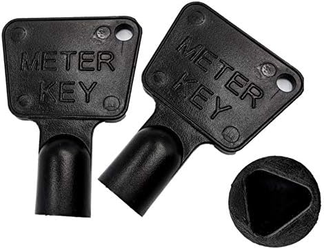 Waterberry Gas Meter Box Key x 2 pcs – Triangular Black Plastic Key ...