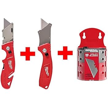 Milwaukee Fastback Flip Utility Knife 2 Piece Set with Razor Blade ...