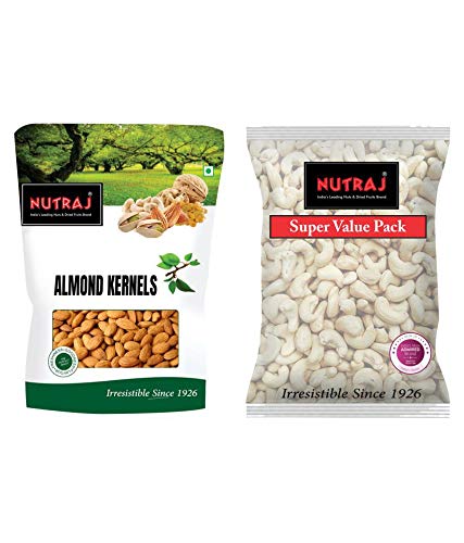 Nutraj Mixed Nuts Combo Pack 850g (Cashew Nuts 400g and Almonds 450g ...