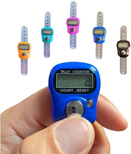 سعر Superstar Finger Counter Clicker, 5 Pack Resettable Hand Tally ...