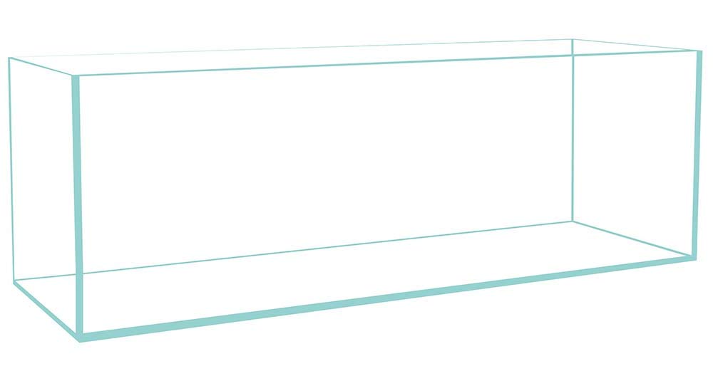 LIFEGARD Low Iron Ultra Clear Crystal Bookshelf Aquarium with Foam ...