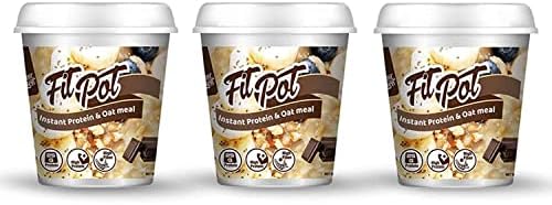 Set of 3 Organic Nation Fit Pot Instant Protein & Oatmeal | Chocolate ...
