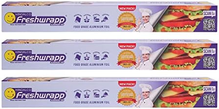 Freshwrapp Hindalco Aluminium Foil 33 Grams + 17 Grams, 11microns (Pack ...