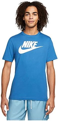 Nike Mens Nsw Tee Icon Futura T-Shirt, Color Dk Marina Blue/White , M ...
