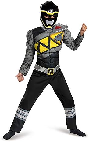 Black Power Rangers Costume for Kids. Official Licensed Black Ranger ...