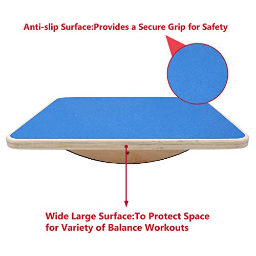 FORLRFIT Professional Wooden Balance Board, Rocker Board-17.” Full Anti ...