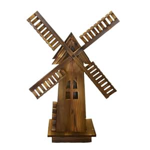 Amazon.com : Wooden Dutch Windmill - Classic Old-fashioned Windmill For ...