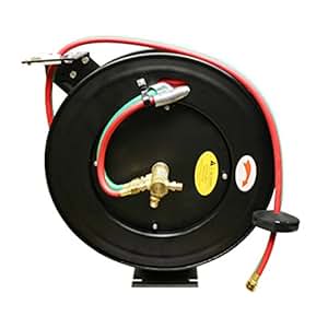 50 Ft Retractable Oxygen Acetylene Welding Hose - Air Tool Hose Reels ...