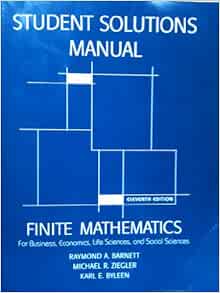 Finite mathematics for business, economics, life sciences, and social ...
