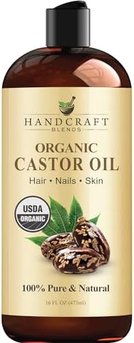 Handcraft Blends Organic Castor Oil - 16 Fl Oz - 100% Pure and Natural - Premium Grade Oil for ...