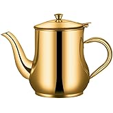 Amazon.com | Stainless Steel Tea Pot with Filter Rust Proof Oil ...