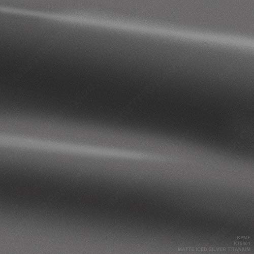KPMF K75501 Matte Iced Silver Titanium 1ft x 1ft (1 sq/ft) Vinyl Car ...
