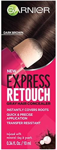 Garnier Hair Color Express Retouch Gray Hair Concealer, Dark Brown Root ...