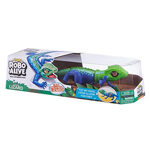 ROBO ALIVE Robotic Lizard Toy Pet (Green + Blue) Series 2 Toys Games ...