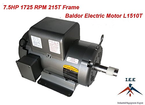 Baldor 7.5 Hp Electric Motor 1725 RPM 215T Frame 1 Ph Single Phase 208/ ...