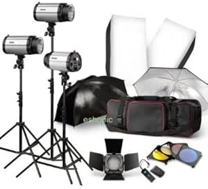 Amazon.com : Strobe Studio Flash Light Kit 900W - Photographic Lighting ...