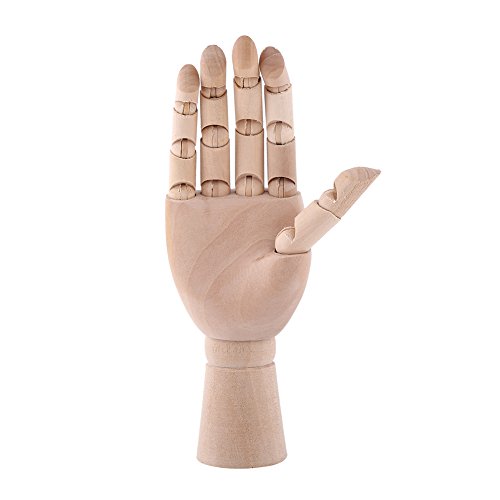 Buy Wooden Right Hand Model, 1pc Realistic Sectioned Articulated ...