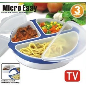 NEW TV MICROWAVE DISHES, REMOVABLE MULTI COMPARTMENTS COOKWARE AND ...
