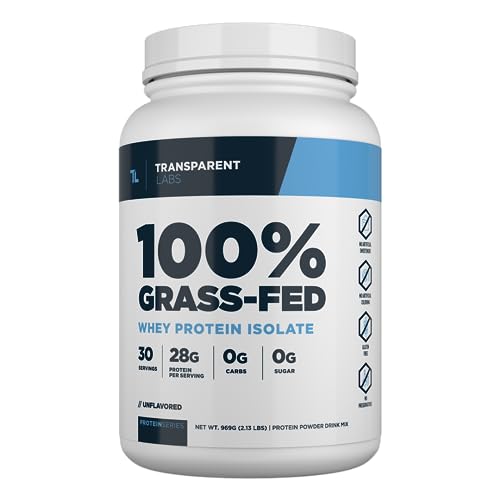 Transparent Labs Grass-Fed Whey Protein Isolate - Naturally Flavored ...