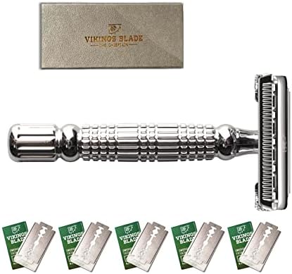Double Edge Safety Razor by VIKINGS BLADE, Fat & Short Handle, Swedish ...