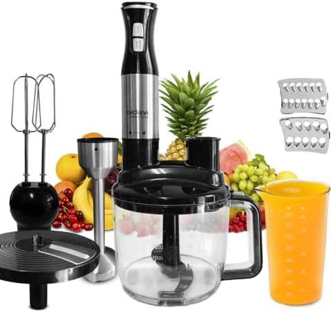 GEOVINA Hand Blender 1500W Stainless Steel Power, Ergonomic Handle ...