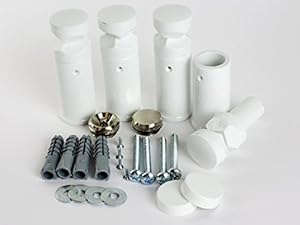 Brackets for Heated Towel Rail Radiators White Universal Curved or Flat ...