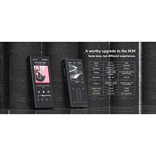 FiiO M3 Pro MP3 Player, High Resolution and 3.5" Full Touchscreen HiFi Lossless Sound Player ...