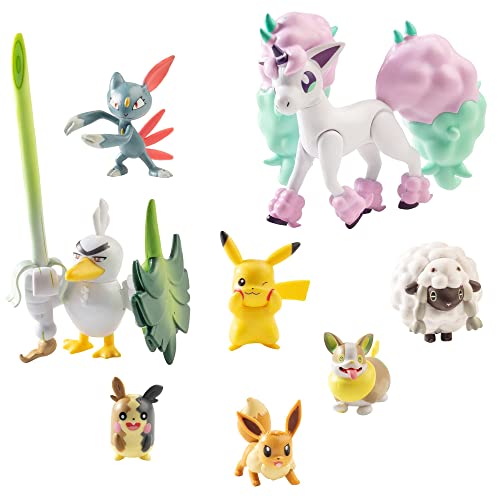 Pokémon Battle Ready! Figure Set Toy, 8 Pieces - Includes 4.5" Ponyta ...