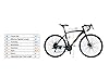 LOOCHO Road Bike 21 Speed Dual Disk Brake 701C Wheels Fitness Bicycle ...