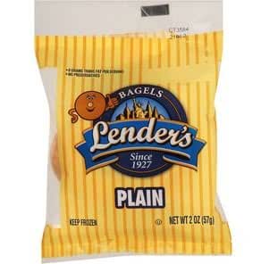 Amazon.com: Lender's Individually Wrapped Plain Sliced Bagels, 2 oz ...